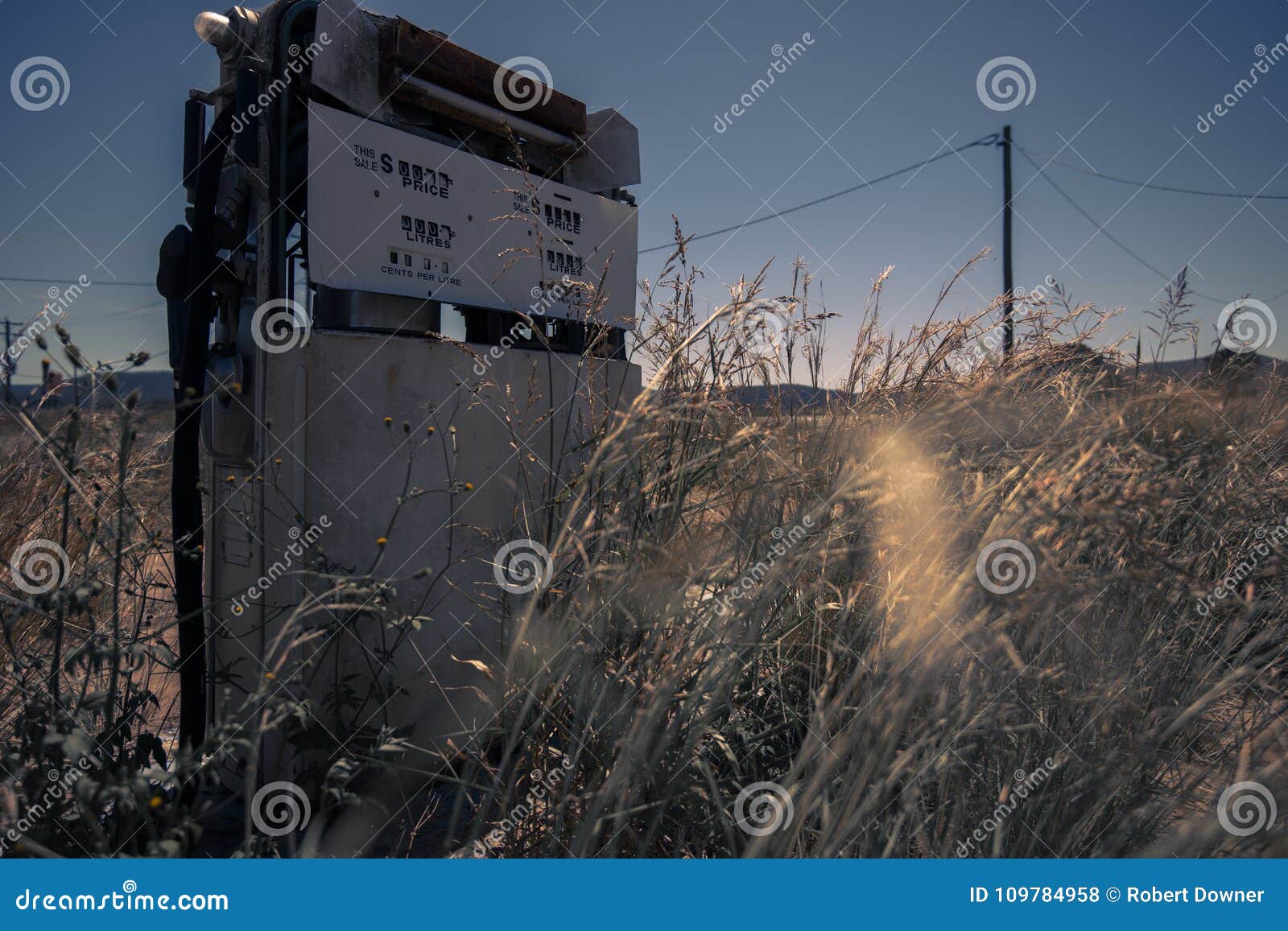 Old Rustic Fuel Pump in the Countryside. Stock Photo - Image of ...