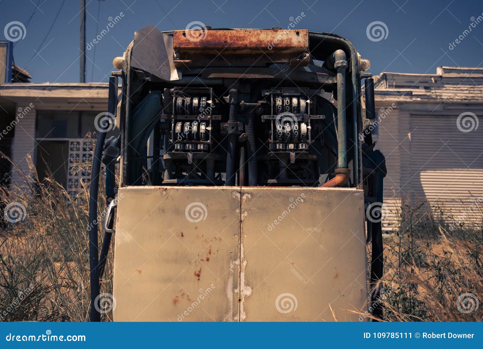 Old Rustic Fuel Pump in the Countryside. Stock Image - Image of vintage ...