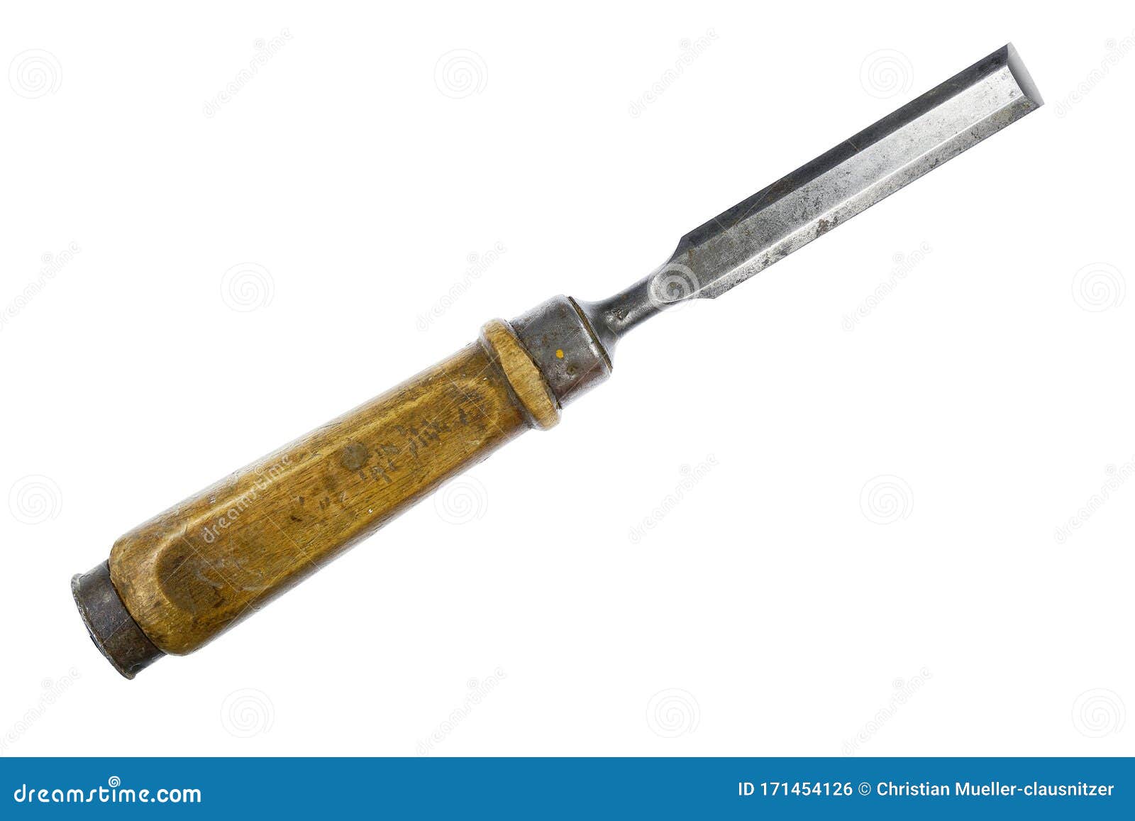 Old Rustic Gouge with a Wooden Handle Stock Photo - Image of rustic ...