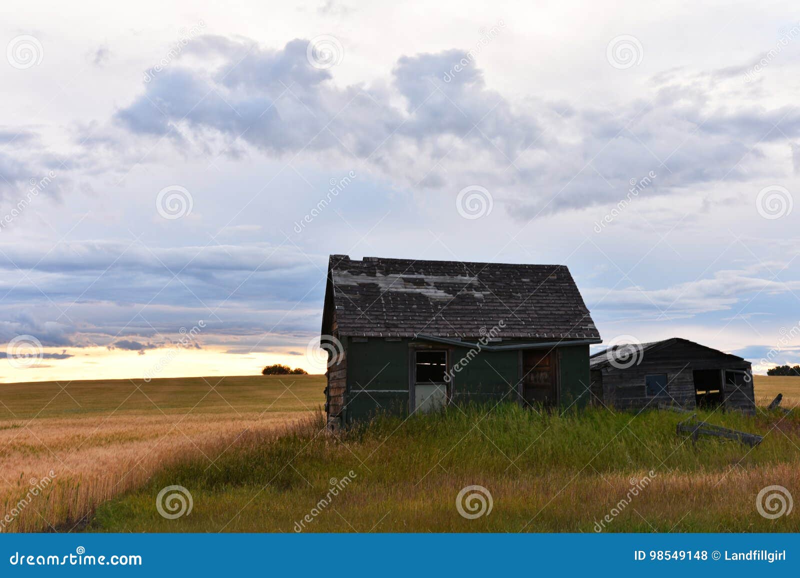 Old Rustic Homestead stock photo. Image of silhouette - 98549148