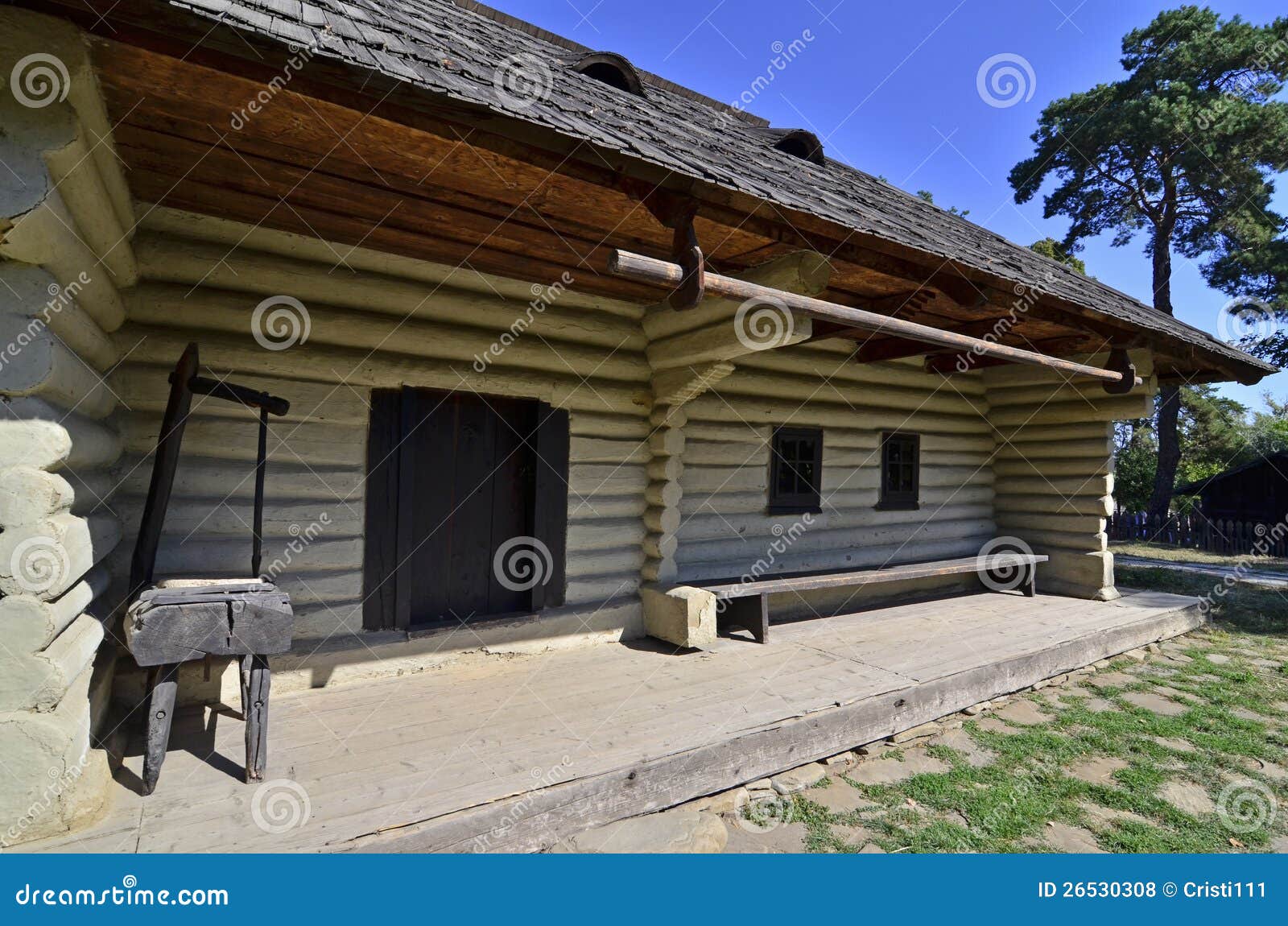 Old rustic house porch stock photo. Image of attraction - 26530308