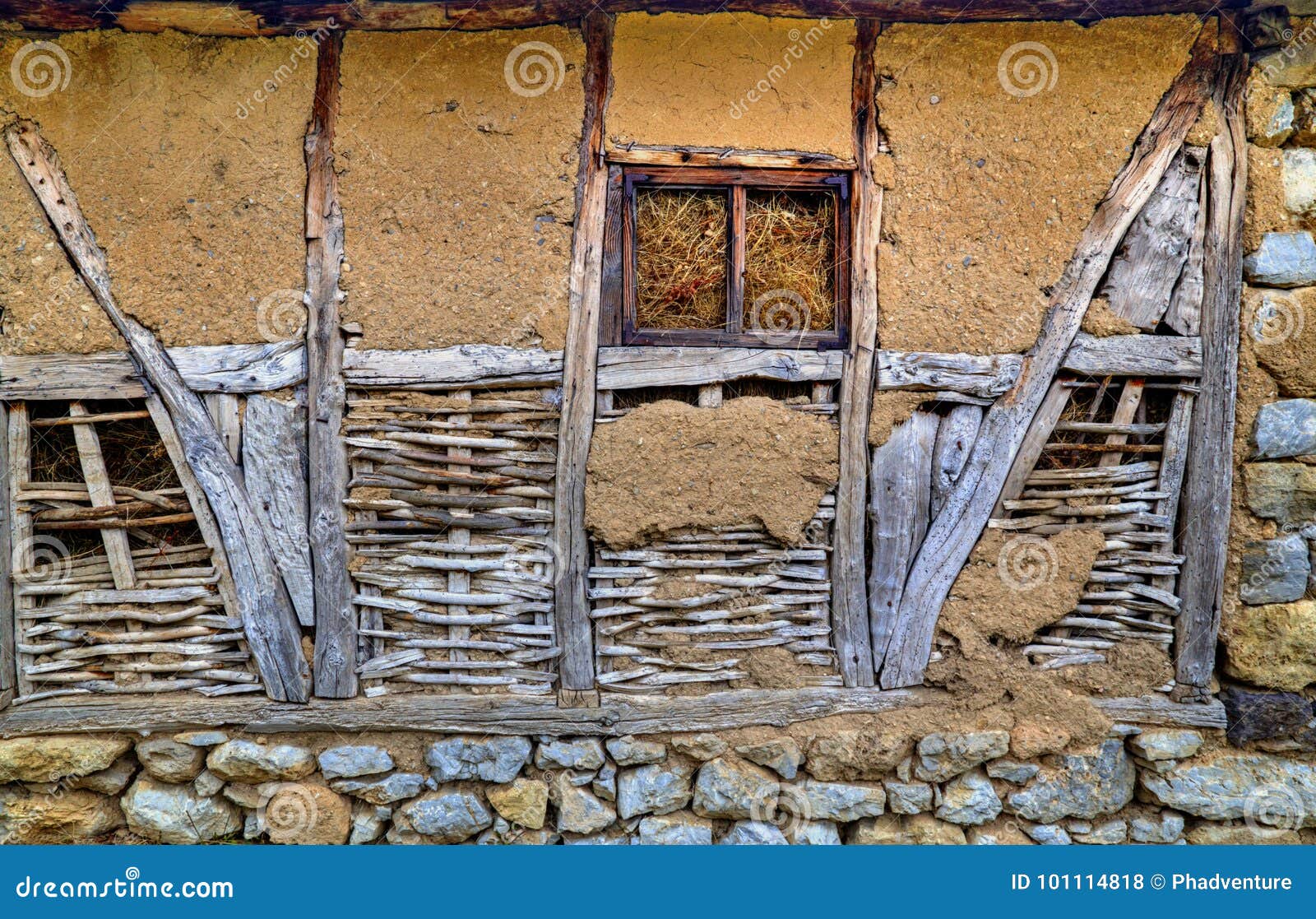 Old rustic house wall stock photo. Image of material - 101114818