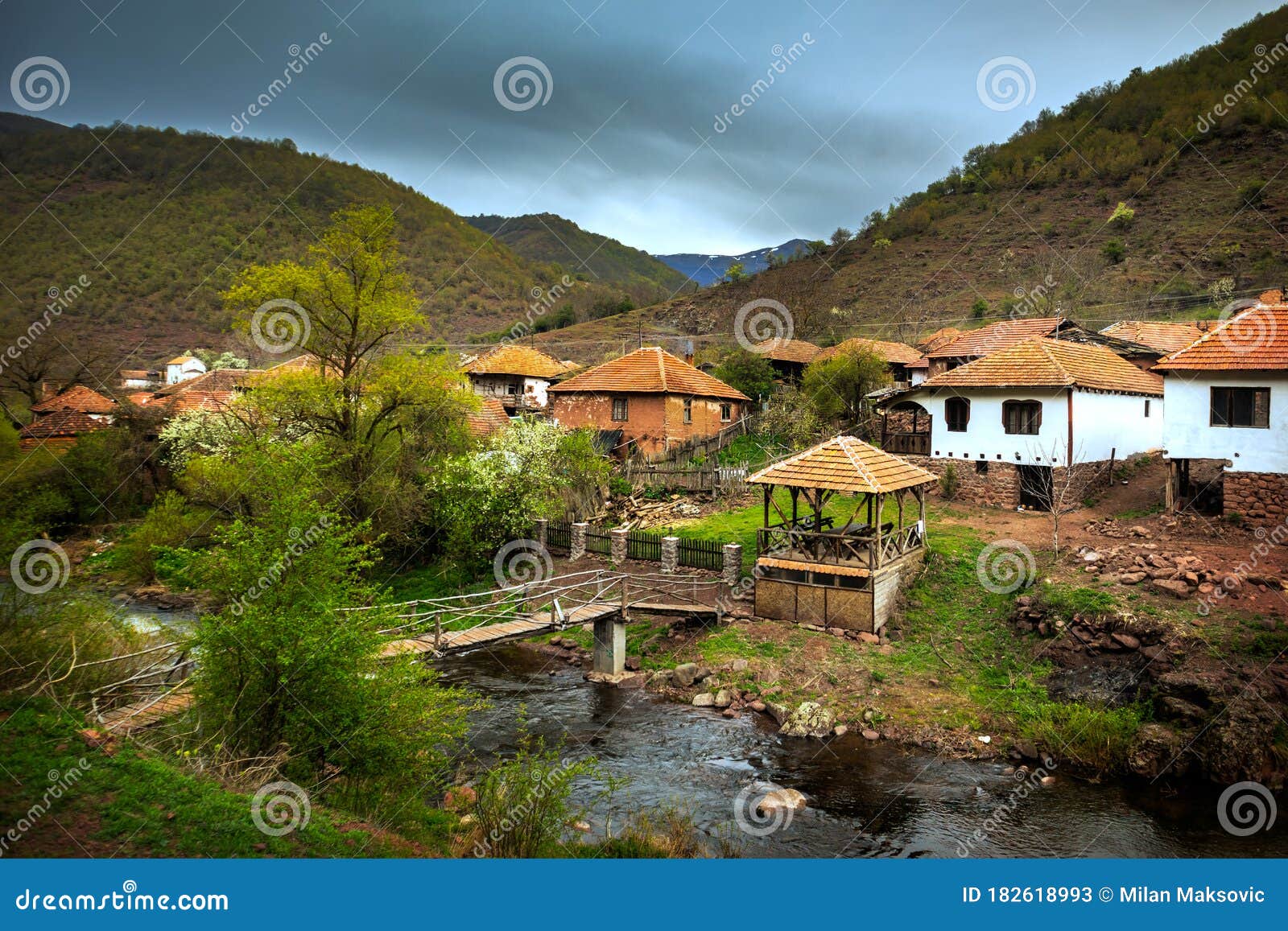 Old Rustic Idyllic Houses in a Village Topli Do Stock Image - Image of ... Old Rustic Idyllic Houses in a Village Topli Do Stock Image - Image of ...