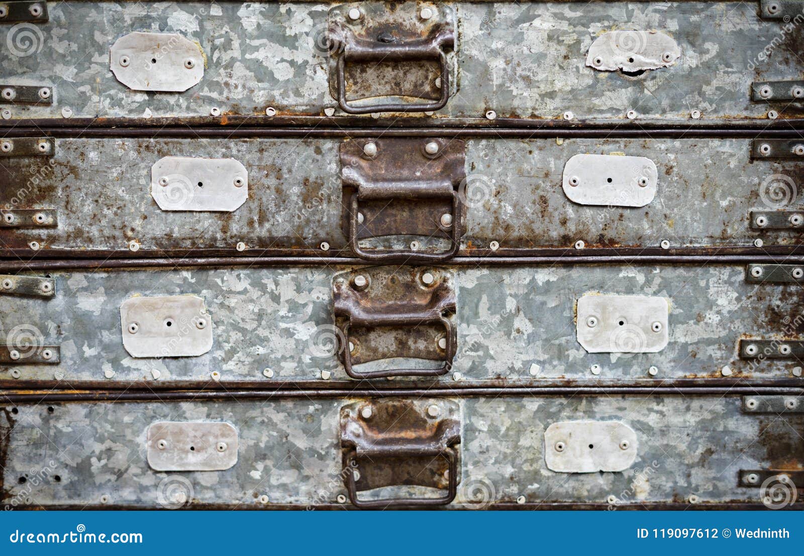 Old Rustic Metal Drawer and Zinc Texture Stock Photo - Image of paper ...