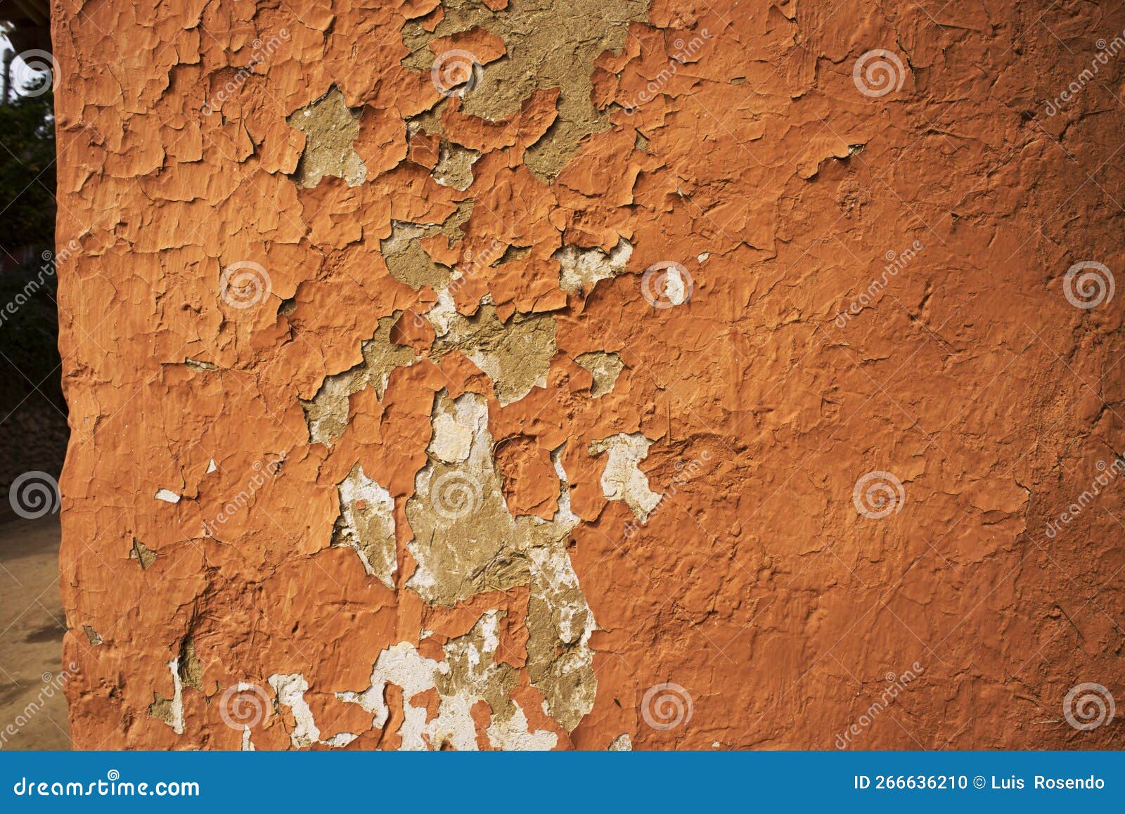 Old Rustic Mud Wall with Worn Out Peeling Paint Stock Photo - Image of ...