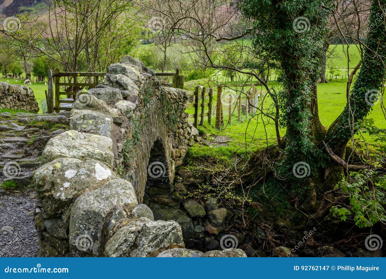 Old rustic stone bridge stock image. Image of keswick - 92762147