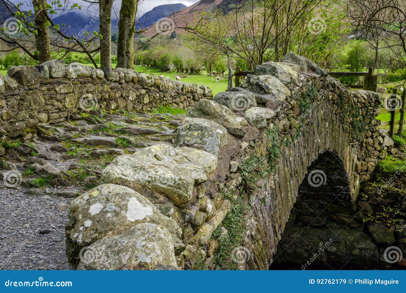Old rustic stone bridge stock image. Image of britain - 92762179