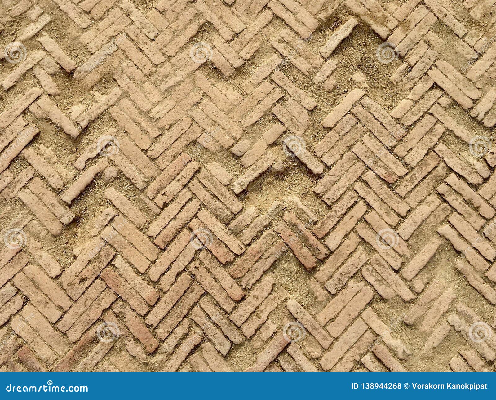 Terracotta Brick Floor With Honeycomb Pattern Background Stock Image ...