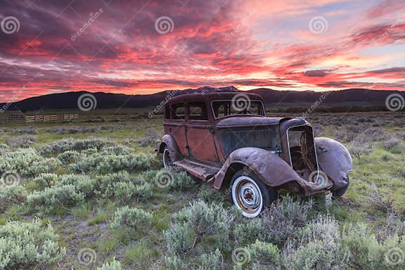 Old Rustic Vehicle editorial image. Image of clouds, isolated - 25509595