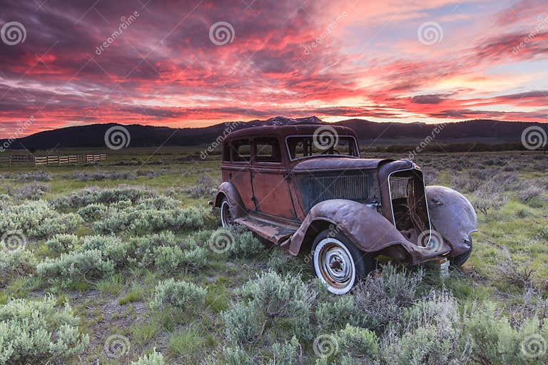 Old Rustic Vehicle editorial image. Image of clouds, isolated - 25509595