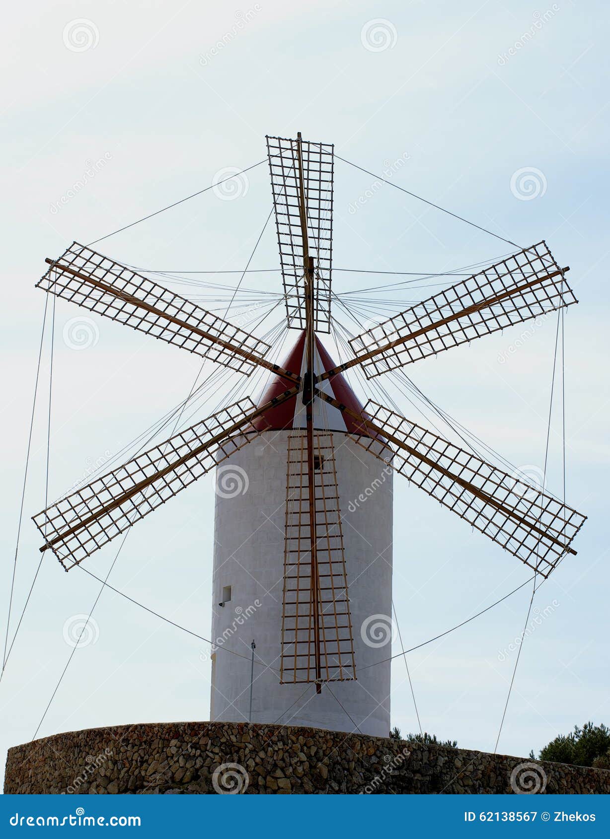 Old Rustic Windmill stock image. Image of outdoors, clean - 62138567