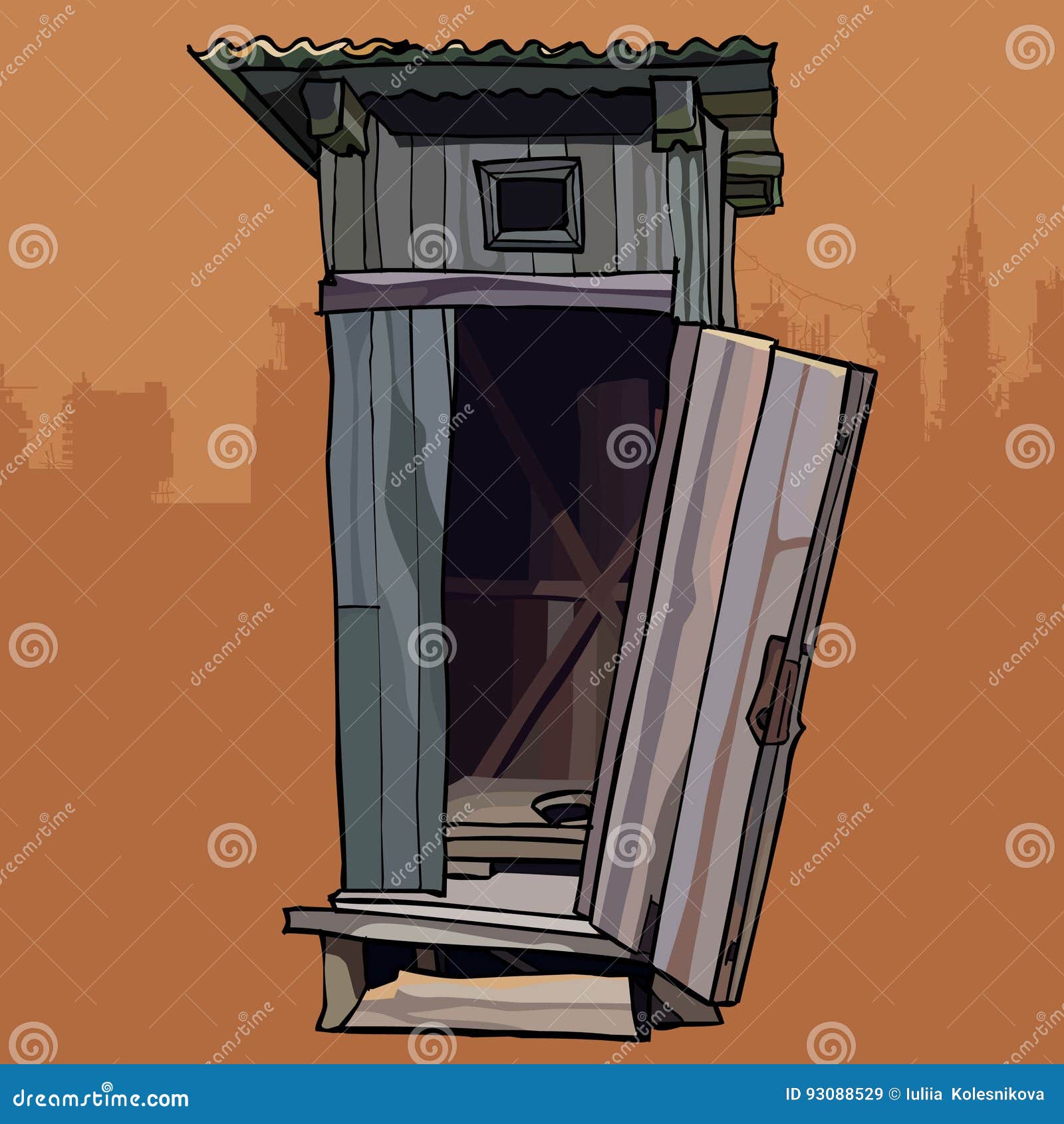 Broken Toilet Sorry Restroom Out Of Order Cartoon Vector ...