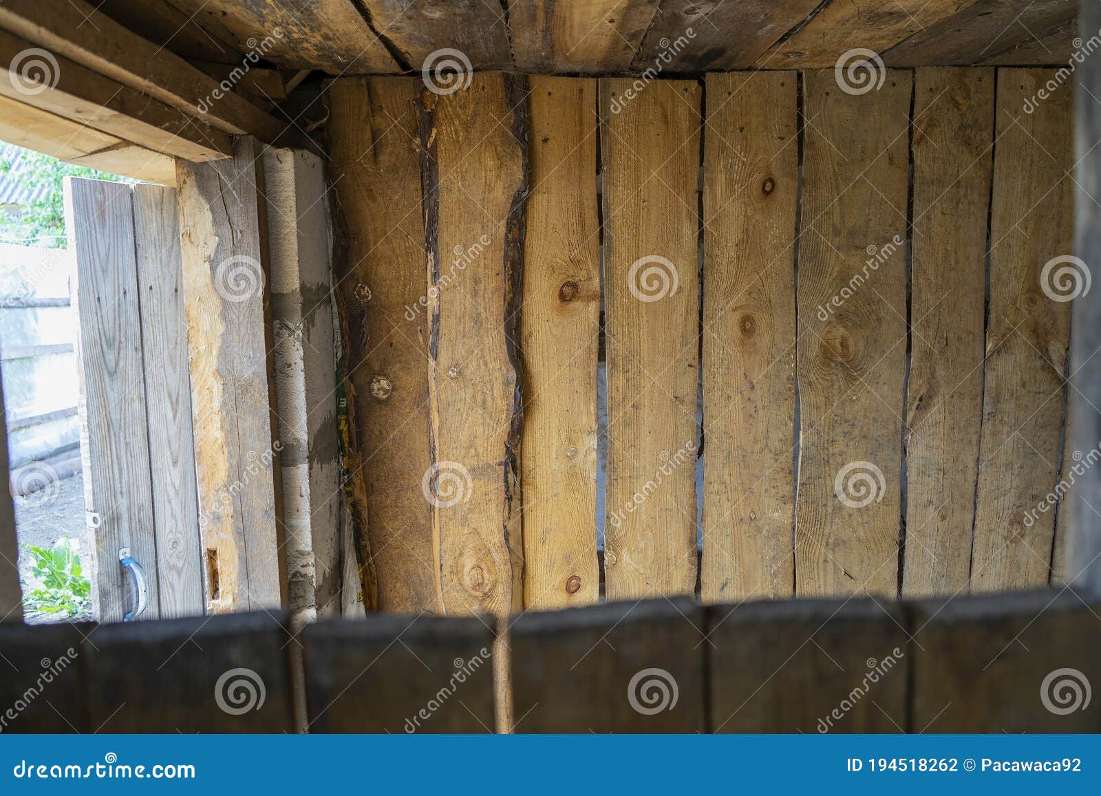 Old Rustic Wooden Barn, Inside View Stock Photo - Image of mess, ranch ...