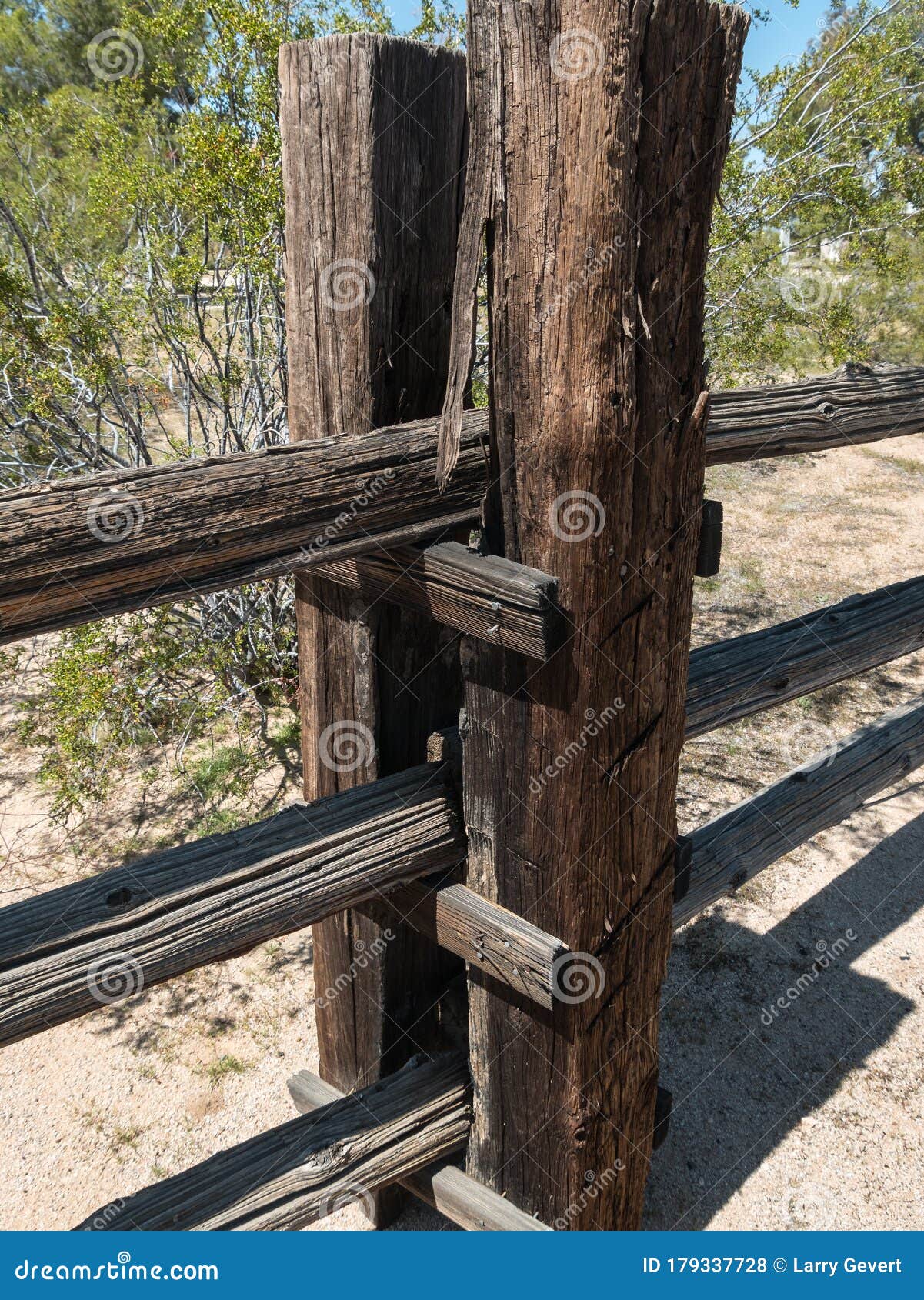 Old rustic wooden fence stock photo. Image of heavy - 179337728