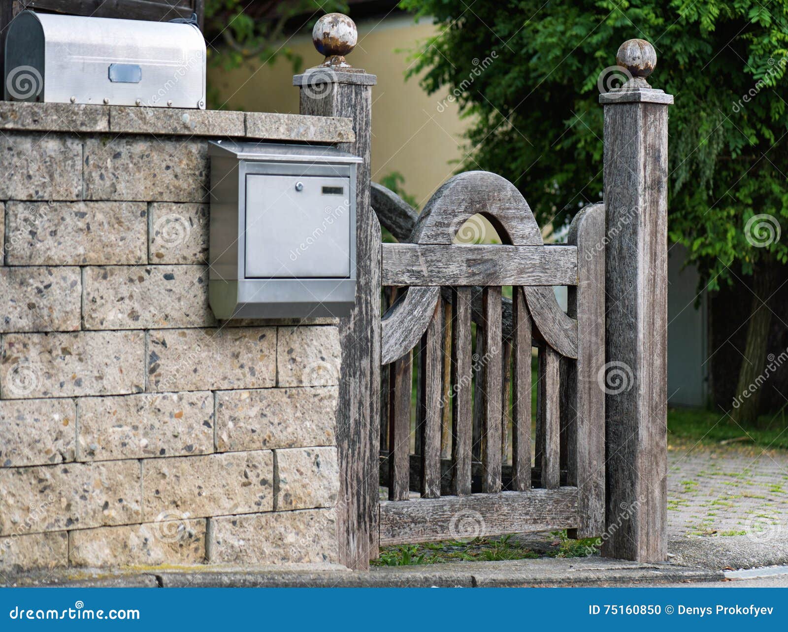 Old rustic wooden gate stock photo. Image of countryside - 75160850