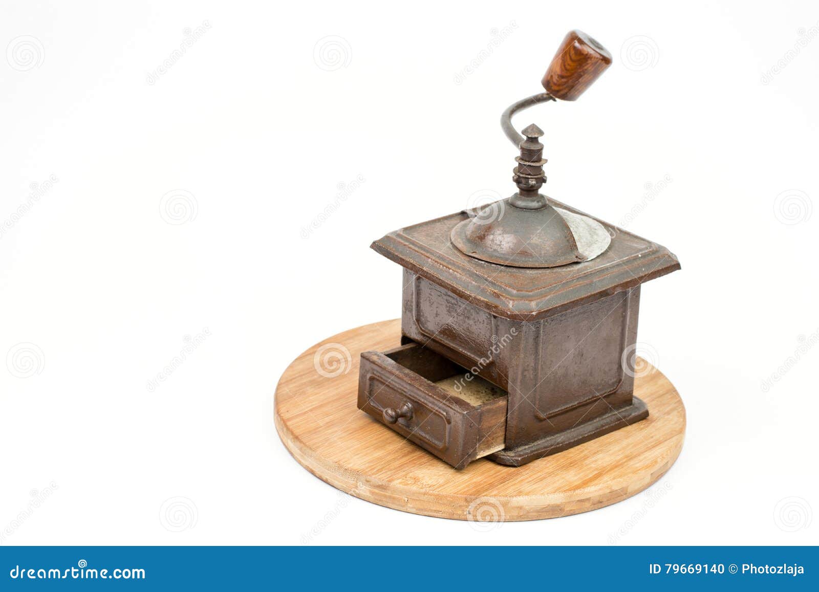 Old Rustic Wooden Hand Mill for Coffee and Spices Stock Photo - Image ...