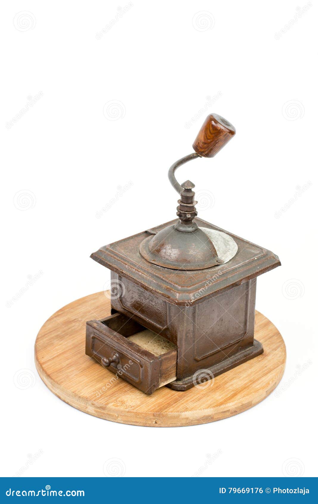 Old Rustic Wooden Hand Mill for Coffee and Spices Stock Photo - Image ...