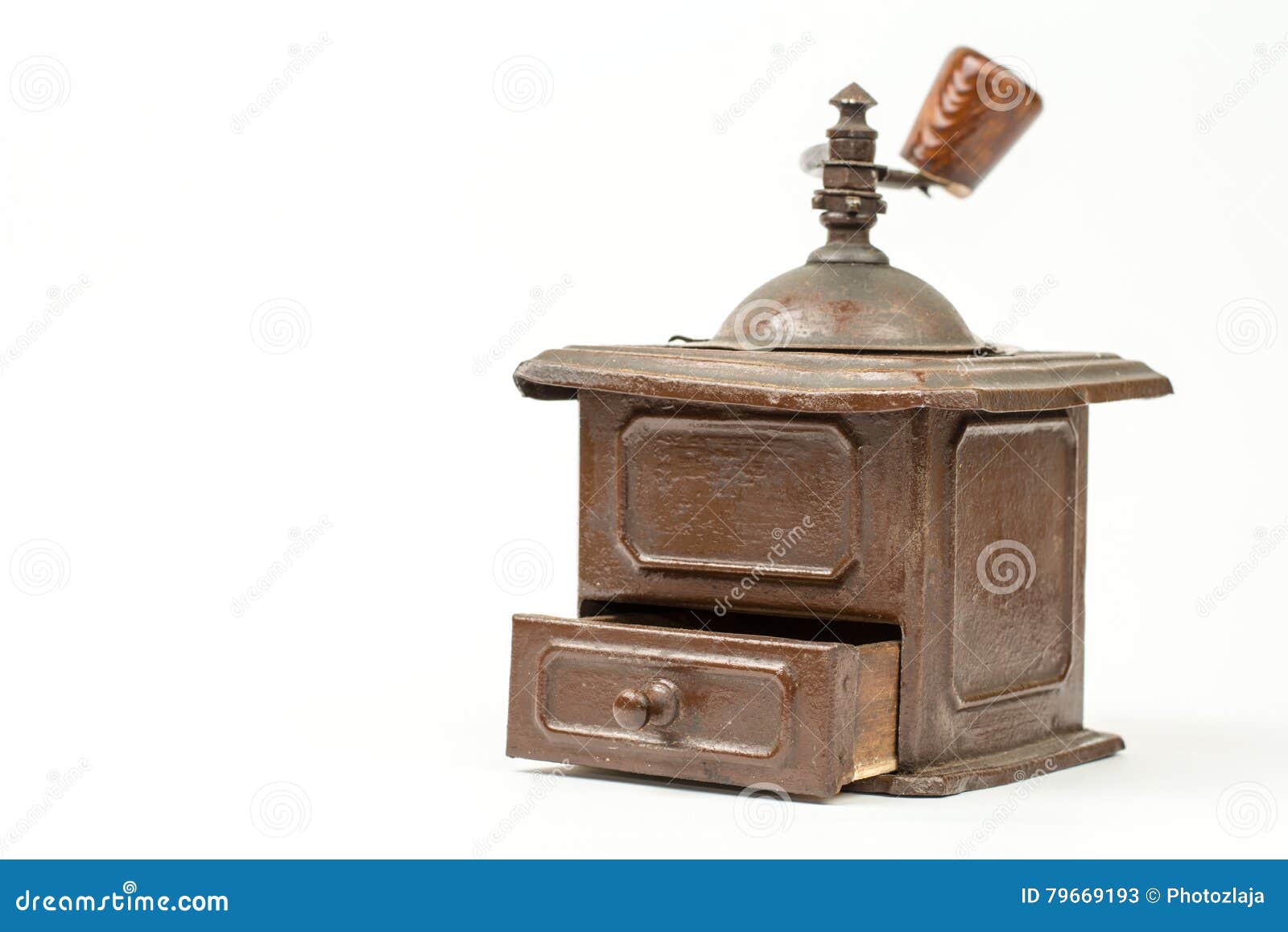 Old Rustic Wooden Hand Mill for Coffee and Spices Stock Image - Image ...