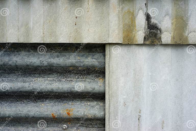 Old Rustic Zinc Sheet Wall Texture. Grunge Rusty Wall Background. Stock ...