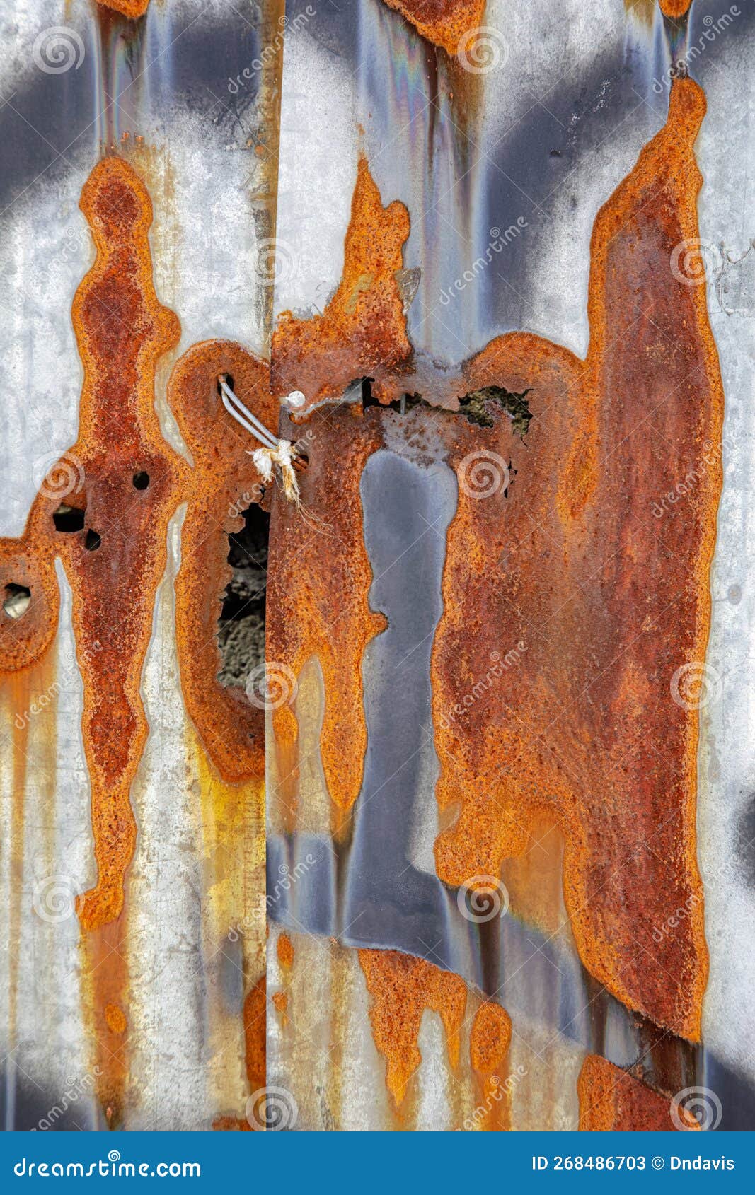 Old Rusting Corrugated Metal Wall Stock Image - Image of detail, rusty ...