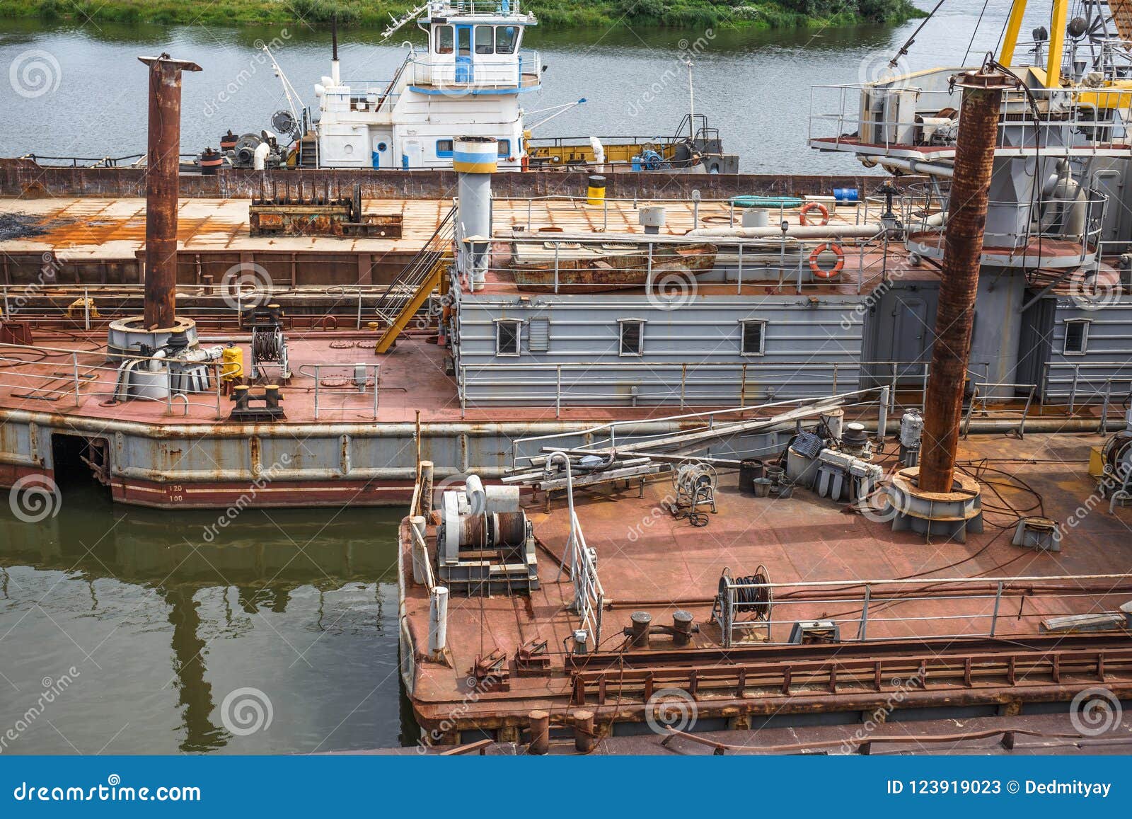 Old Rusty Abandoned Broken Cargo Ships, Ship Graveyard Stock Image ...