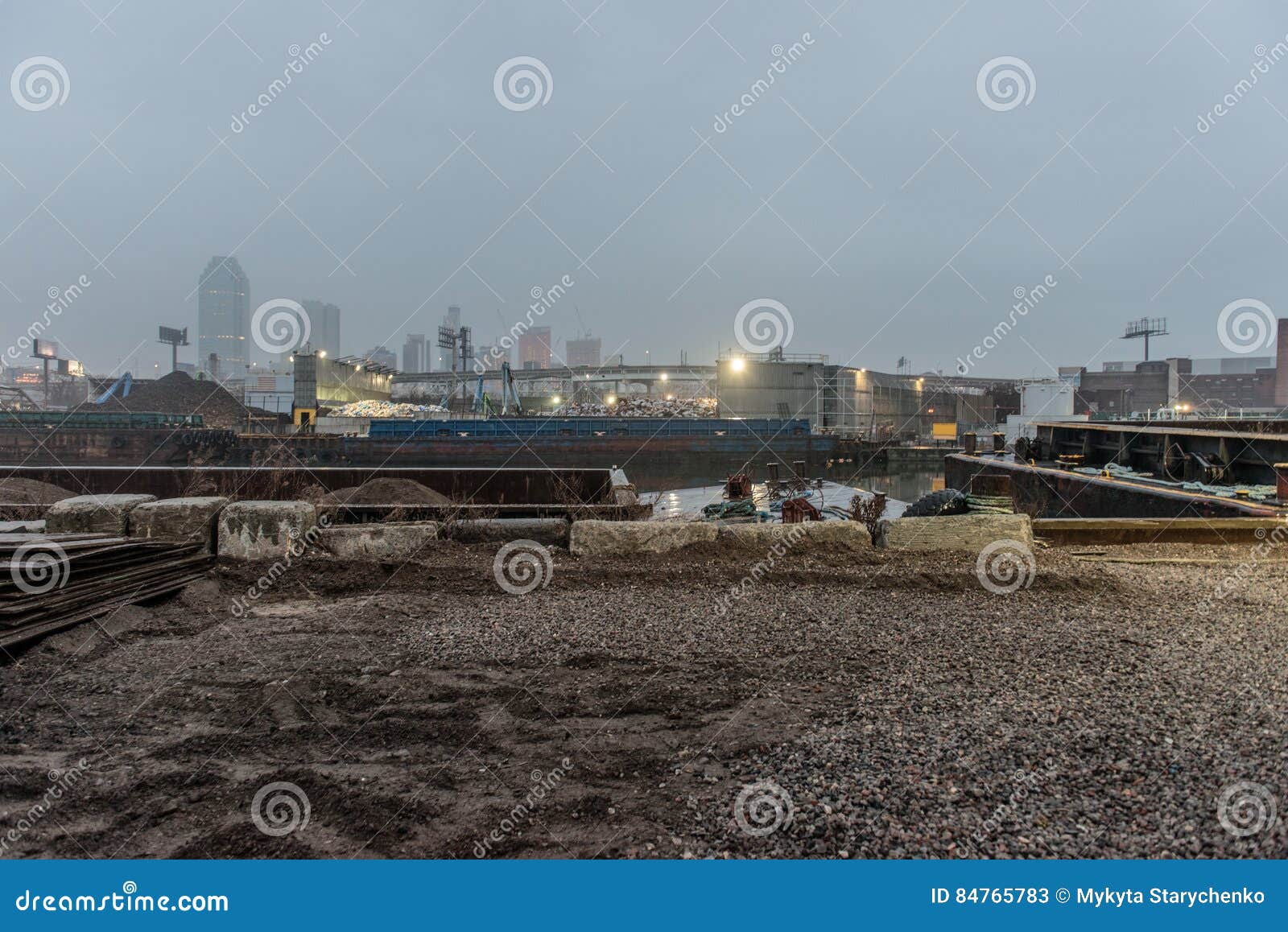 Old Rusty Abandoned Industrial Area in City Stock Image - Image of ...