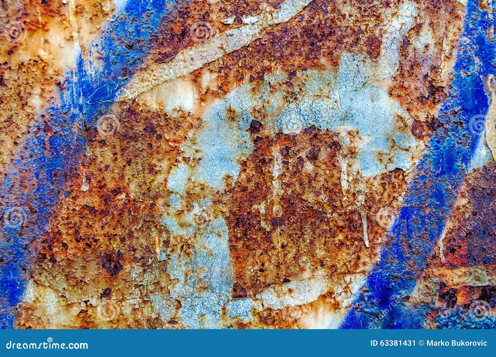 Old Rusty Abstract Blue and Orange Background Stock Image - Image of ...