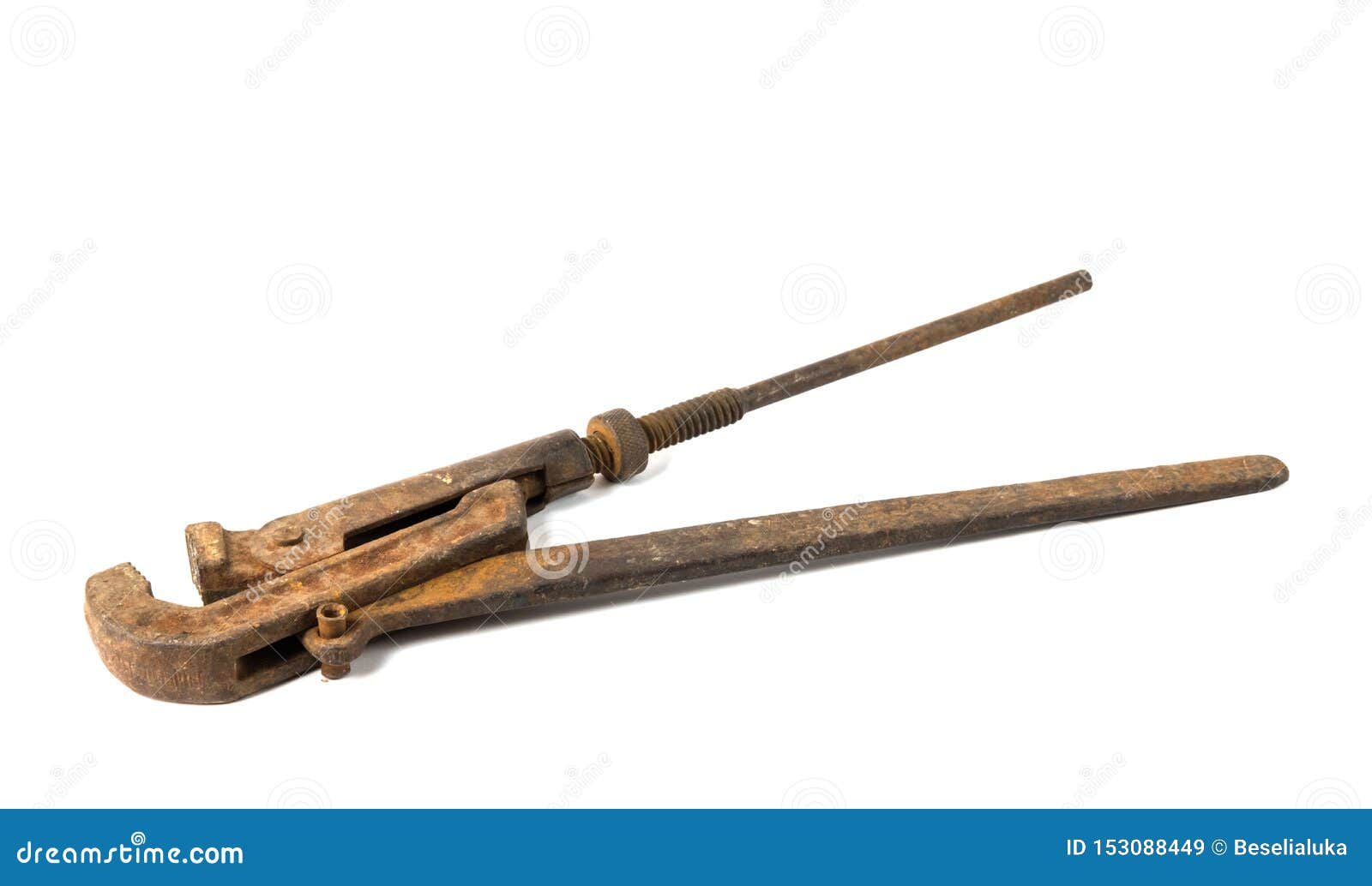 Old Rusty Adjustable Wrench Stock Image - Image of handle, metal: 153088449