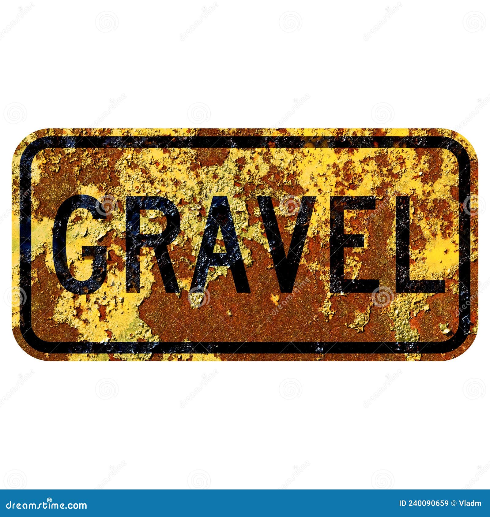 Old Rusty American Road Sign - Grawel Stock Image - Image of broken ...