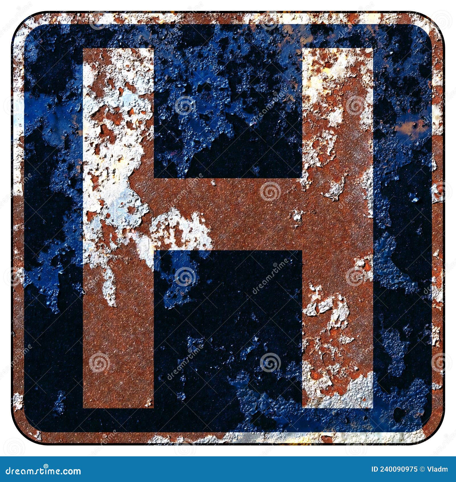 Old Rusty American Road Sign - Keep Right - Median Island Less Than 4 ...