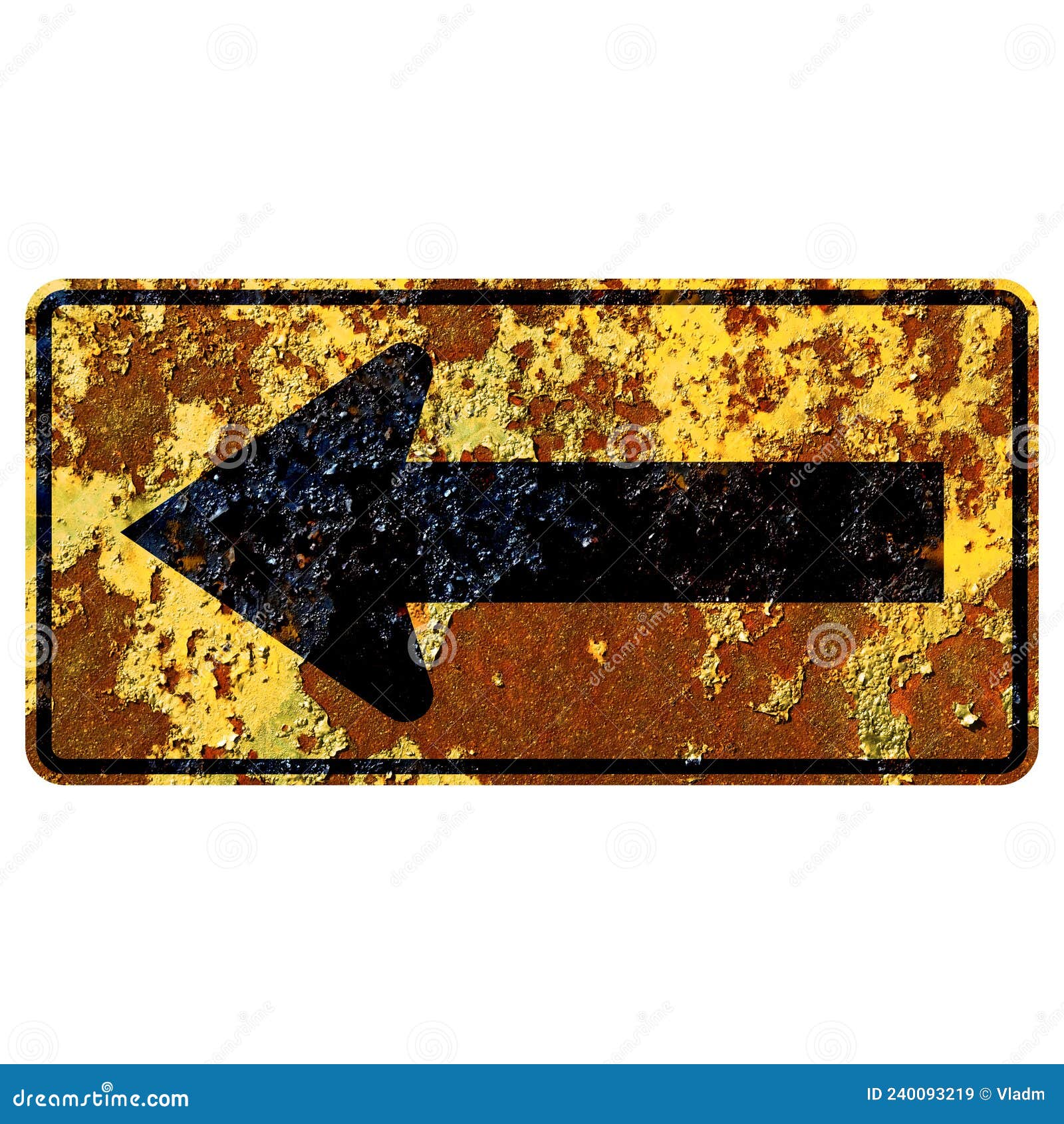Old Rusty American Road Sign - One Direction Large Arrow Stock Image ...