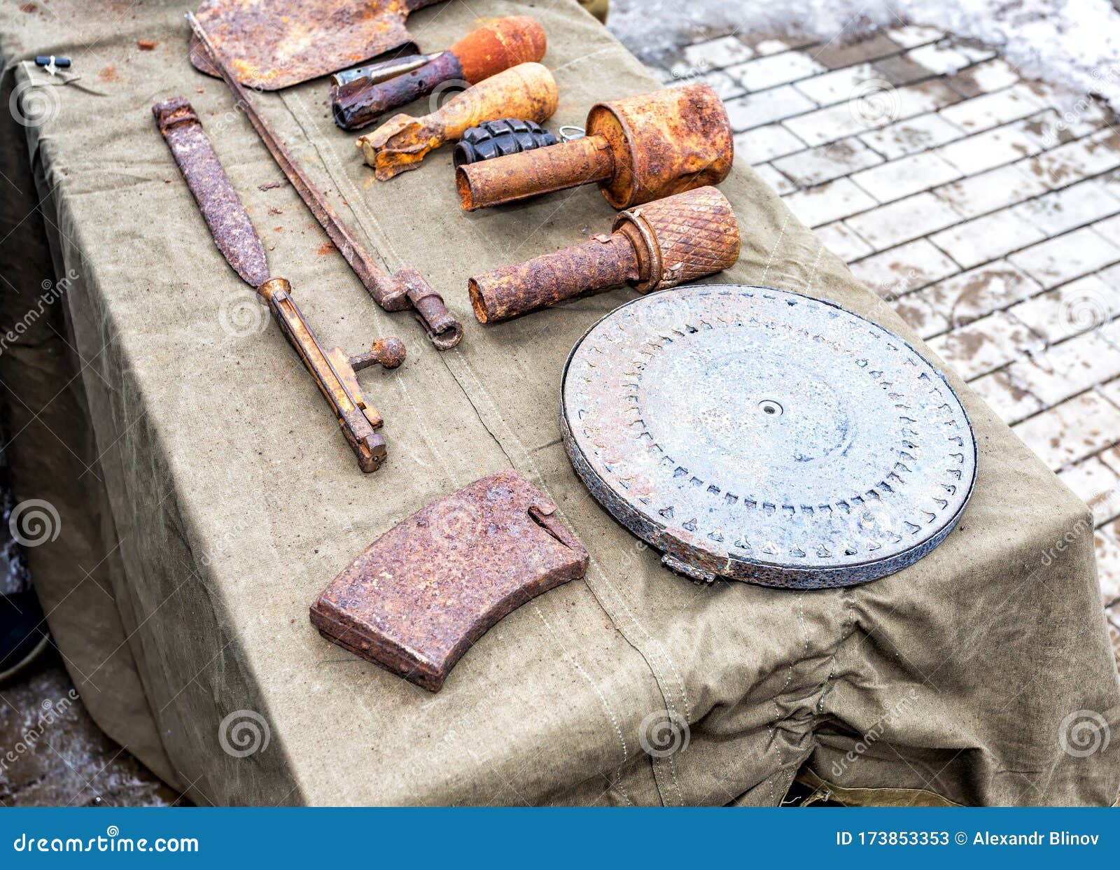 Old, Rusty Ammunition of the Soviet Army Stock Image - Image of bullet ...