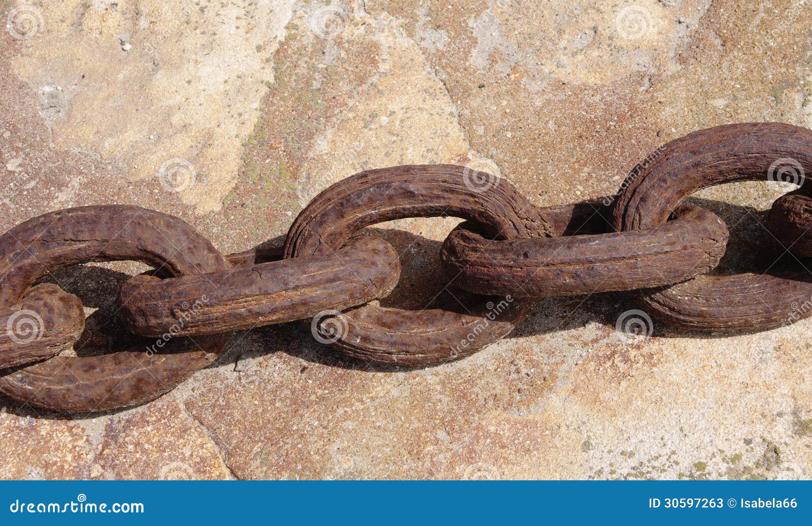 Old rusty anchor chain stock image. Image of circuit - 30597263