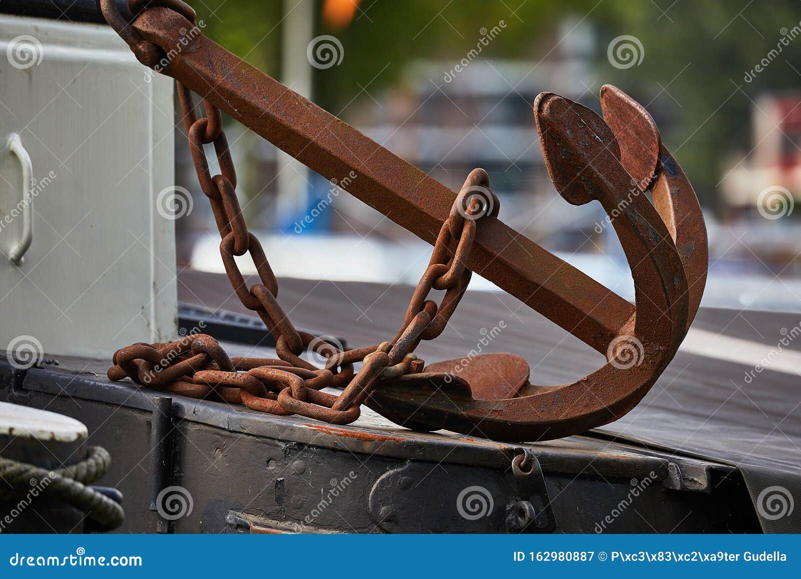 Old Rusty Anchor stock image. Image of coast, anchor - 162980887