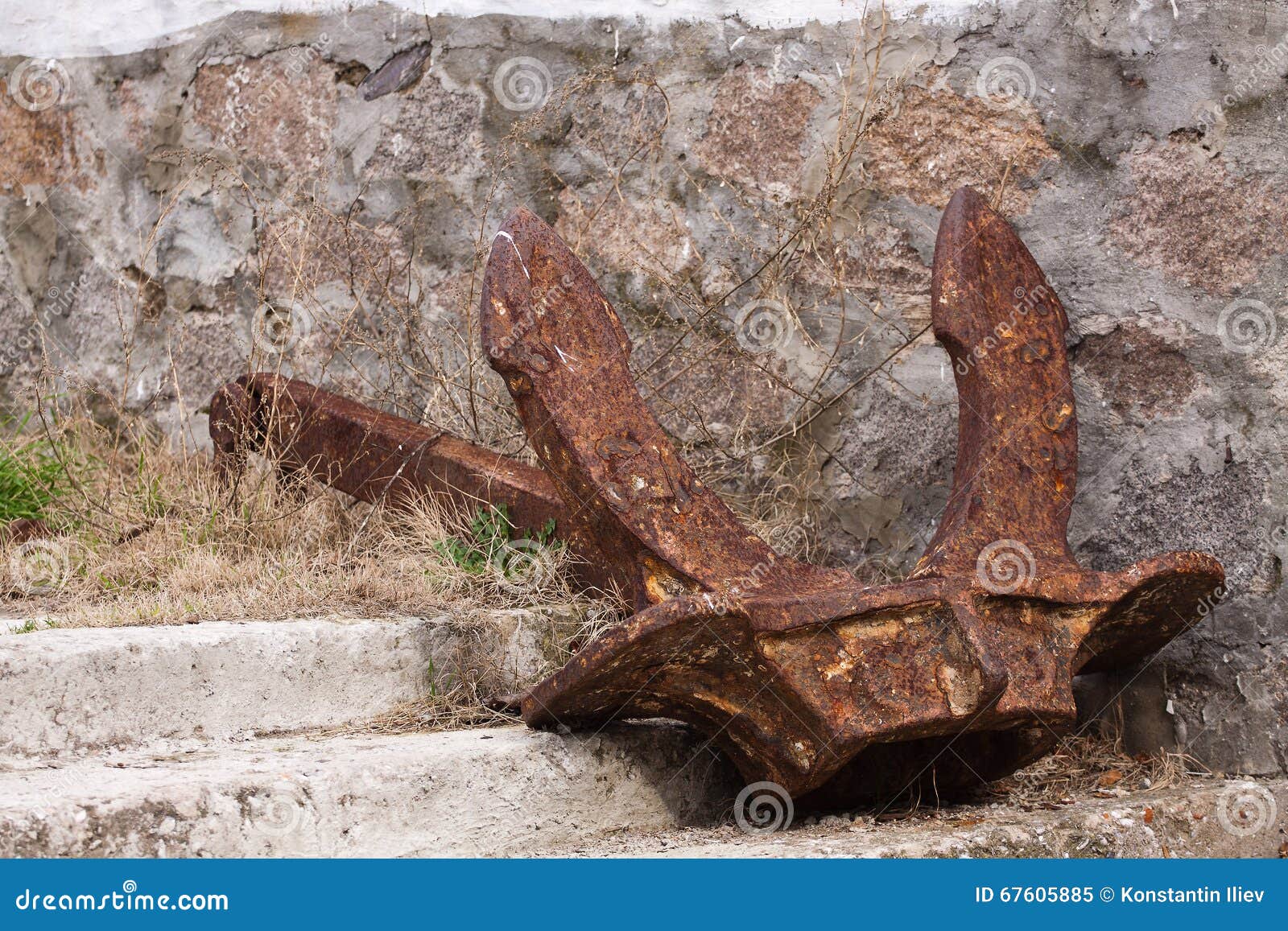Old rusty anchor stock image. Image of anchor, rusty - 67605885