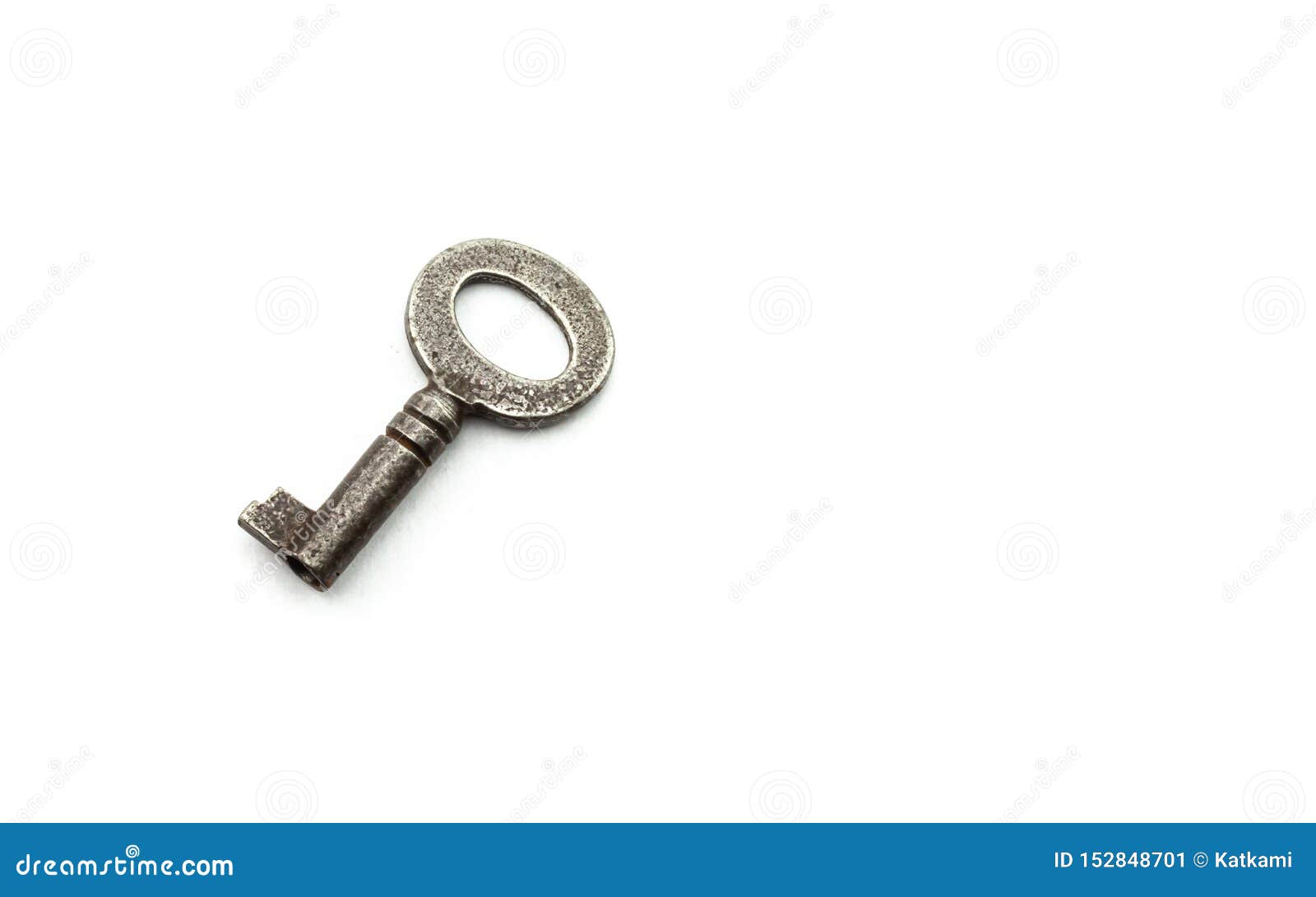 Old Rusty Antique Key on White Background Stock Image - Image of open ...