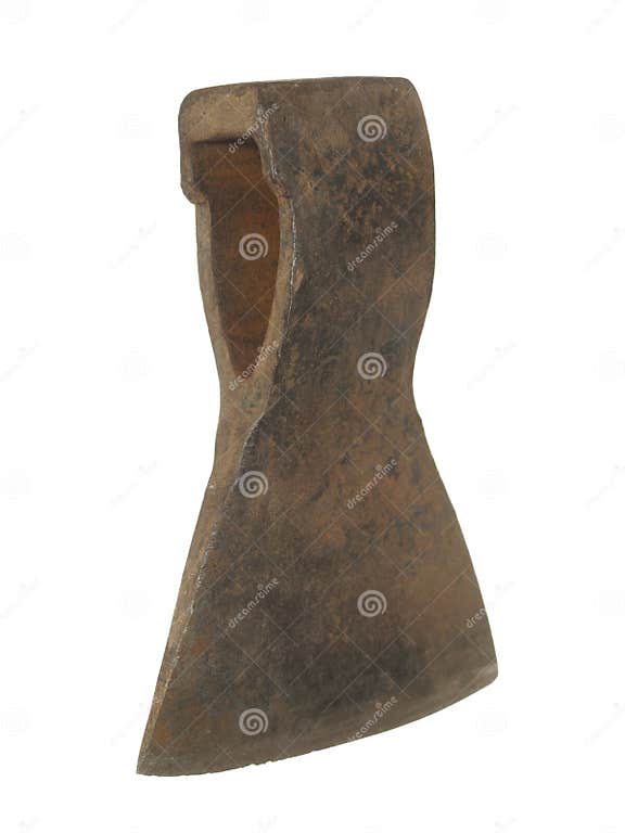 Old Rusty Ax without Handle Isolated on White Background. Stock Photo ...