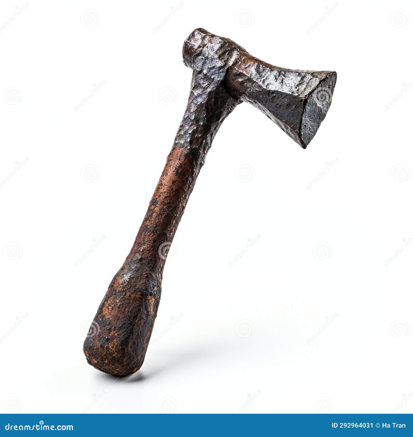 Old Rusty Axe Isolated on White Background Stock Illustration ...