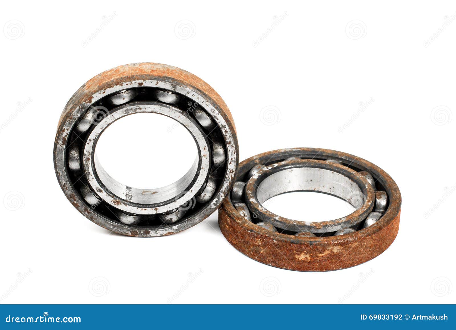 Old and Rusty Ball Bearing, Isolated on White Background Stock Photo ...