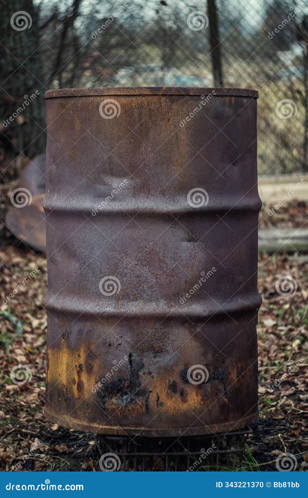 Rusty Lid From A Barrel On The Grass Royalty-Free Stock Image ...