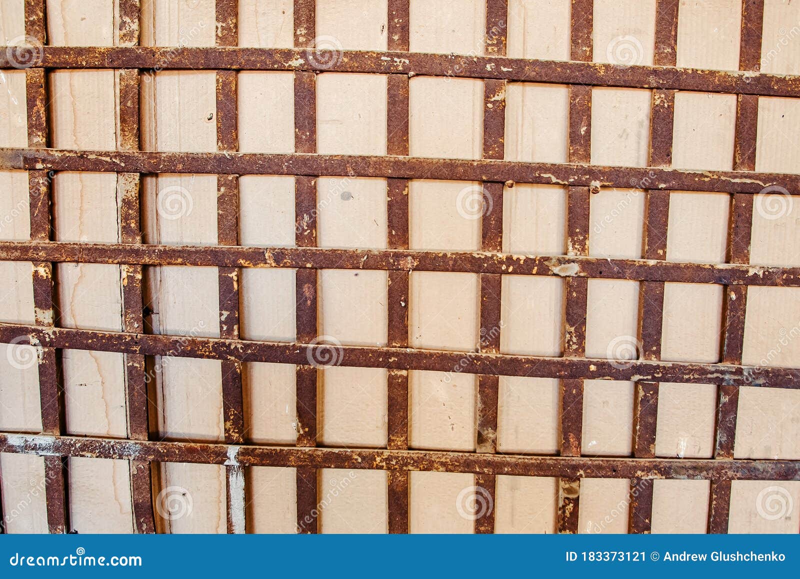 Old Rusty, Battered Iron Grating Stock Image - Image of door ...