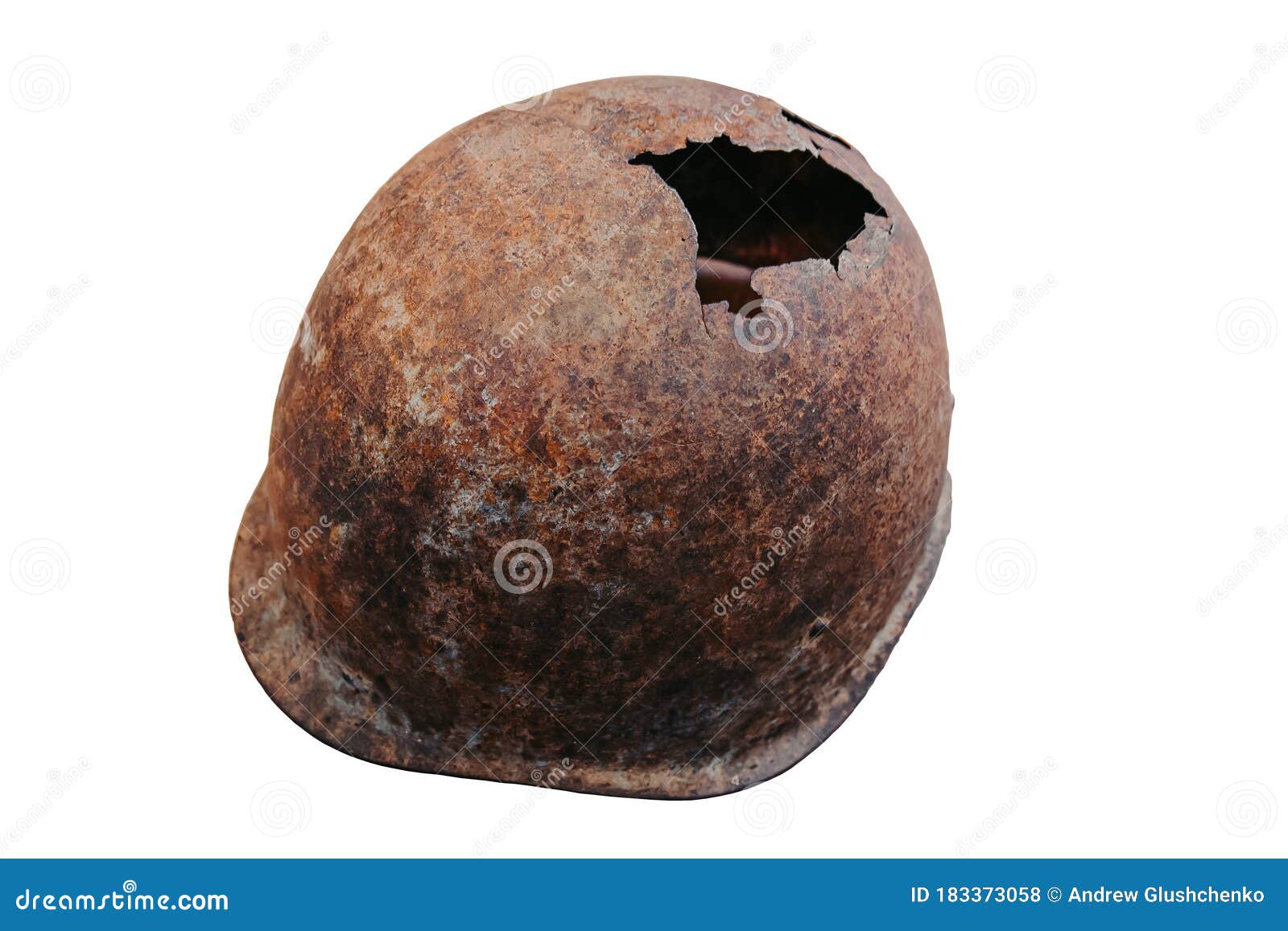An Old, Rusty, Battered Military Helmet Stock Photo - Image of ...