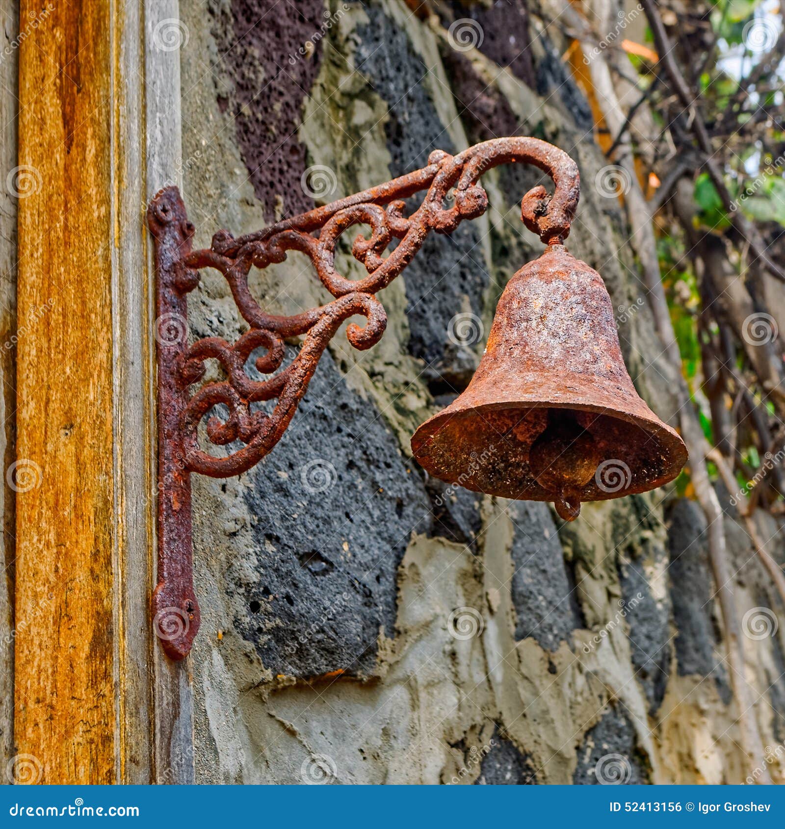 Old rusty bell stock photo. Image of architectural, steel - 52413156