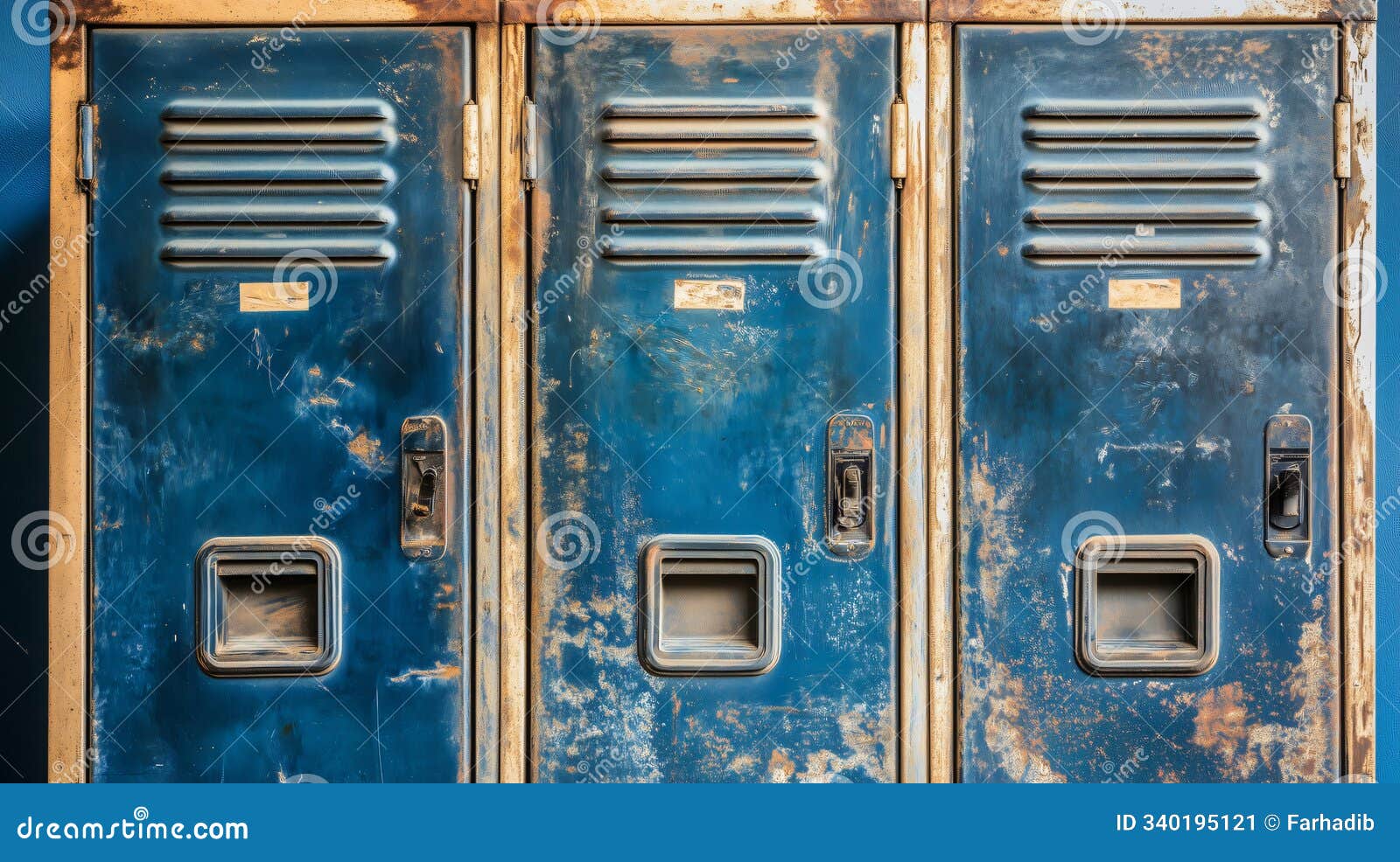 Rusty Lockers In A Retro-Futuristic Setting Royalty-Free Stock Photo ...