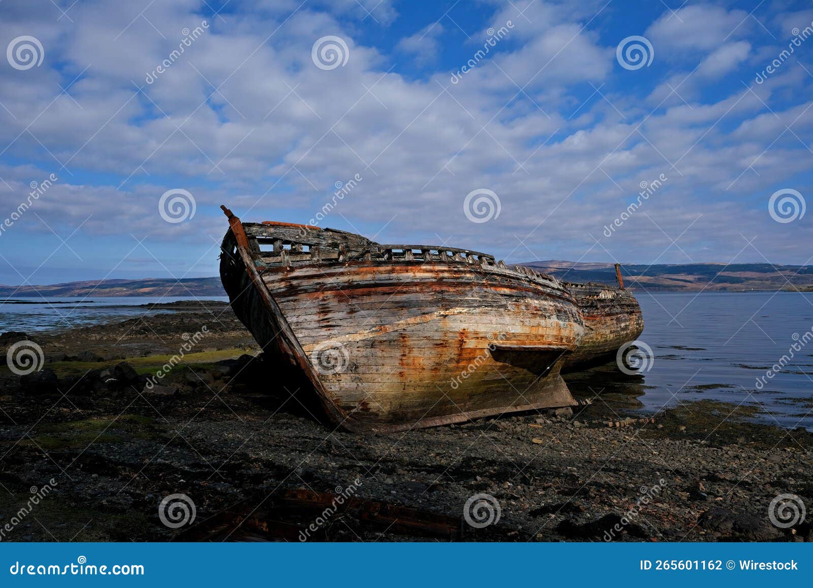 Old Rusty Boat on the Coast Stock Photo - Image of sand, nature: 265601162