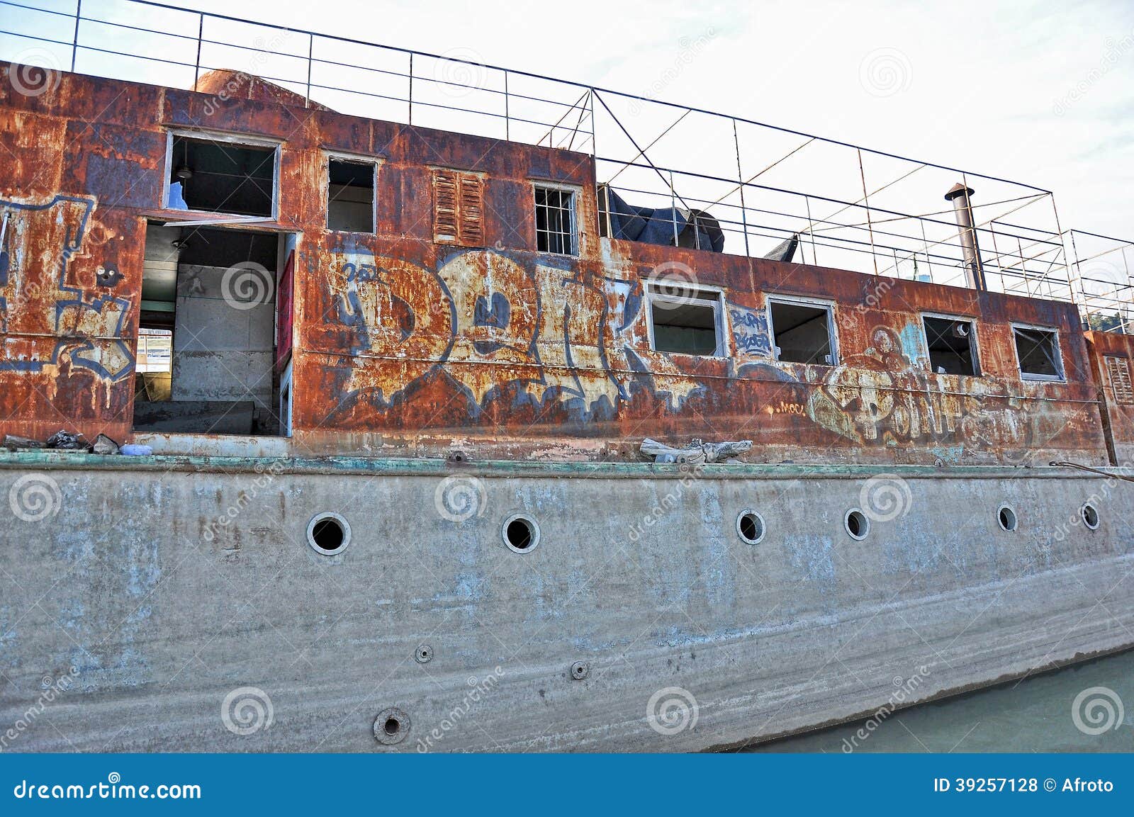 Old rusty boat stock photo. Image of desolate, metal - 39257128