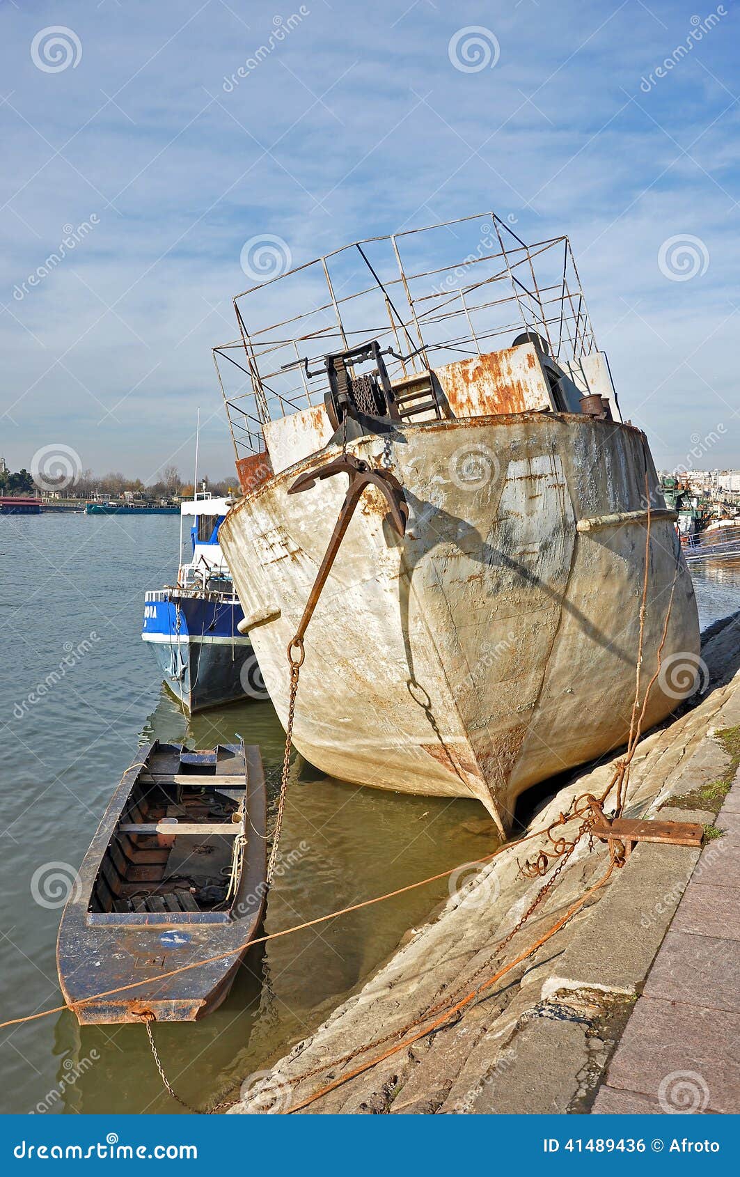 Old rusty boat stock photo. Image of nautical, cast, river - 41489436