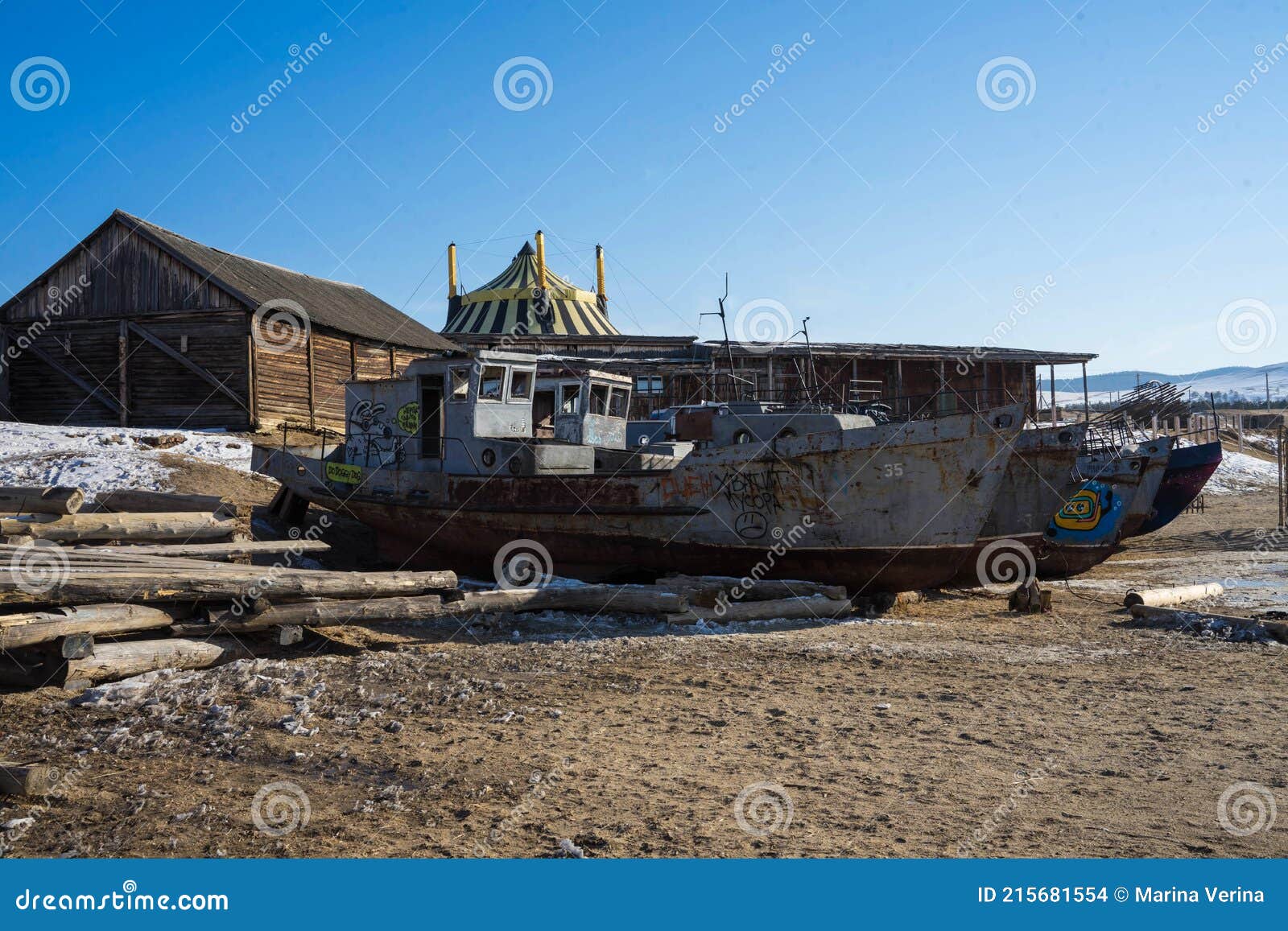 Old Rusty Boats Stand on the Shore Stock Photo - Image of nordic, ship ...