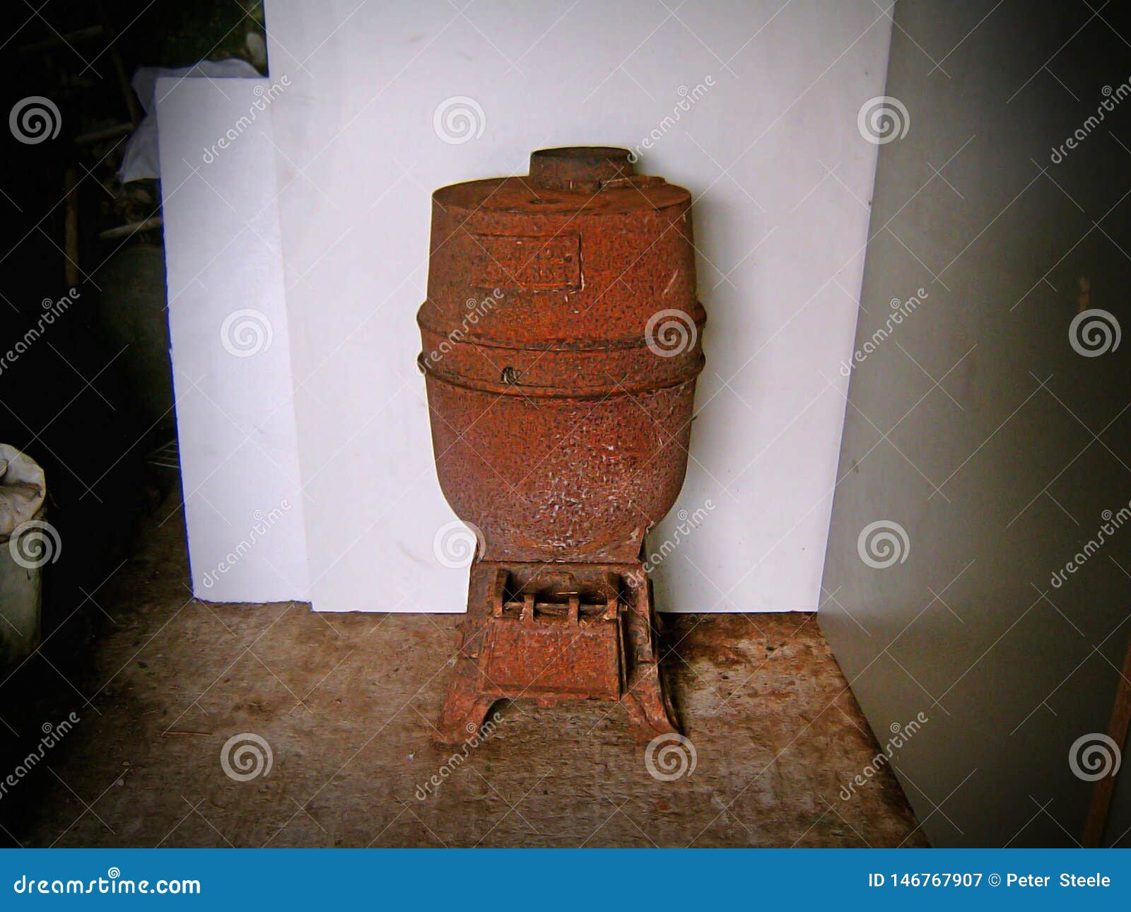 Old Rusty Boiler from an Old School in Northern Ireland Stock Image ...