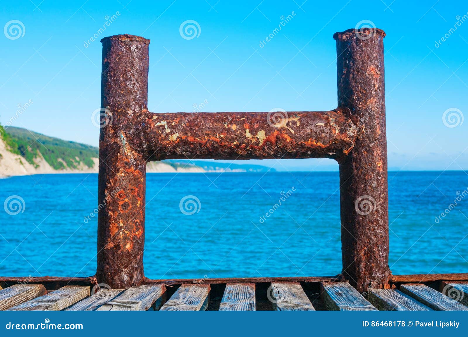 Old rusty bollard stock photo. Image of ship, nautical - 86468178